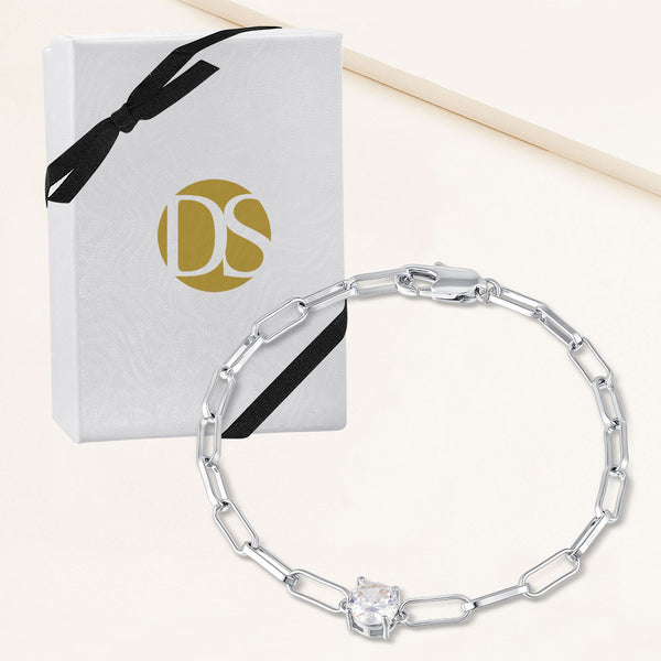 "Obsession" 2.1CTW Round Cut Solitaire Bracelet - DSF Jewels